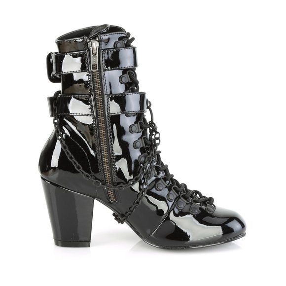Shoes | Gothic Lace Up Coffin High Heel Ankle Boots | Poshmark